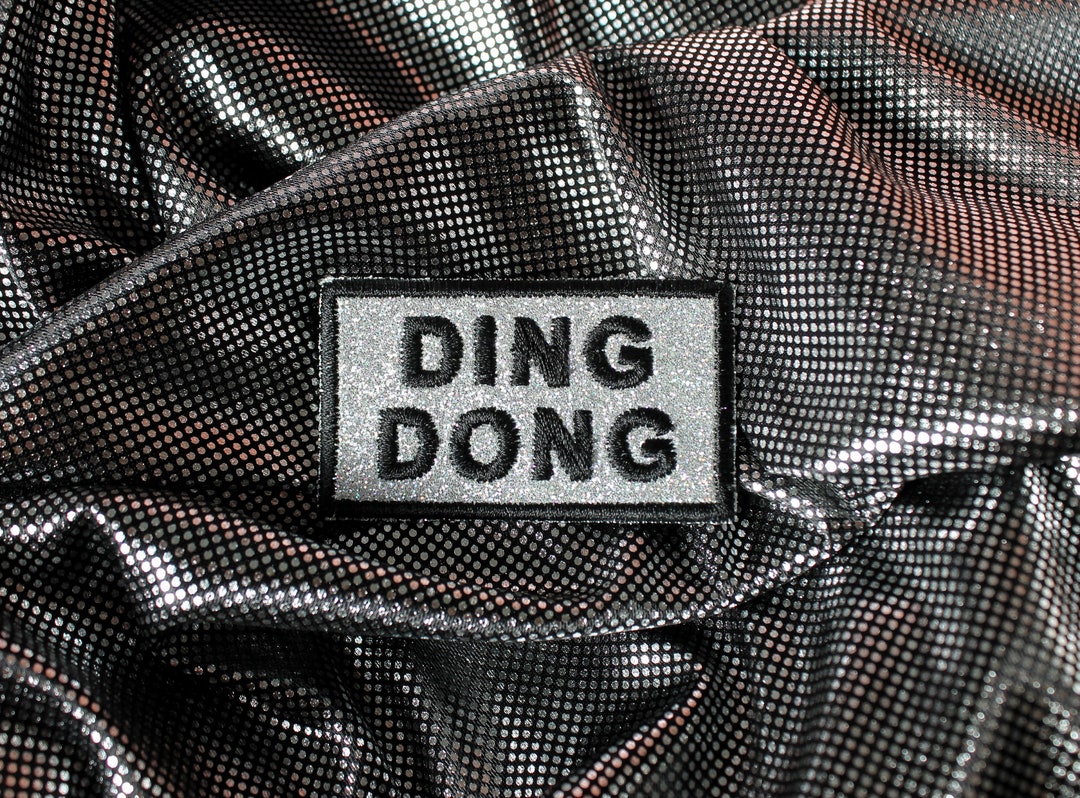 Brooch DING DONG Silver Fabric Glittering Glitter Reflections Rainbow ...
