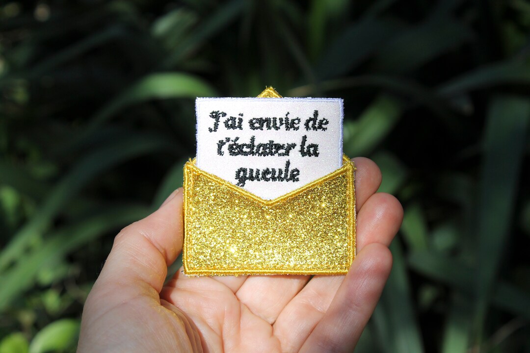 Brooch I Want to Burst Your Face Embroidered Message in Colorful ...