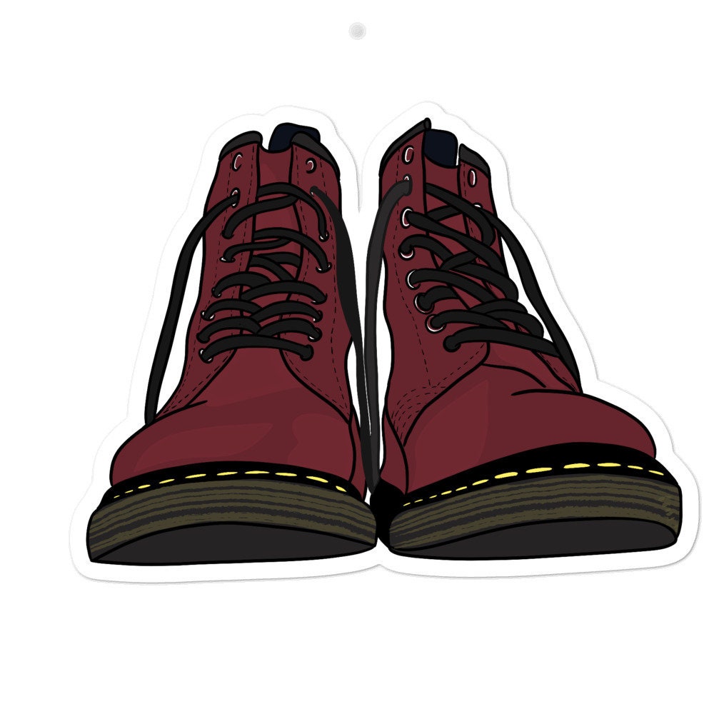 Large Combat Boot Sticker, Docs Sticker (color Options Available) - Etsy