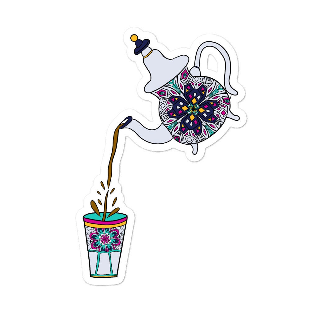 Morocco Themed Stickers, Tagine & Teapot Stickers, Moroccan Stickers ...