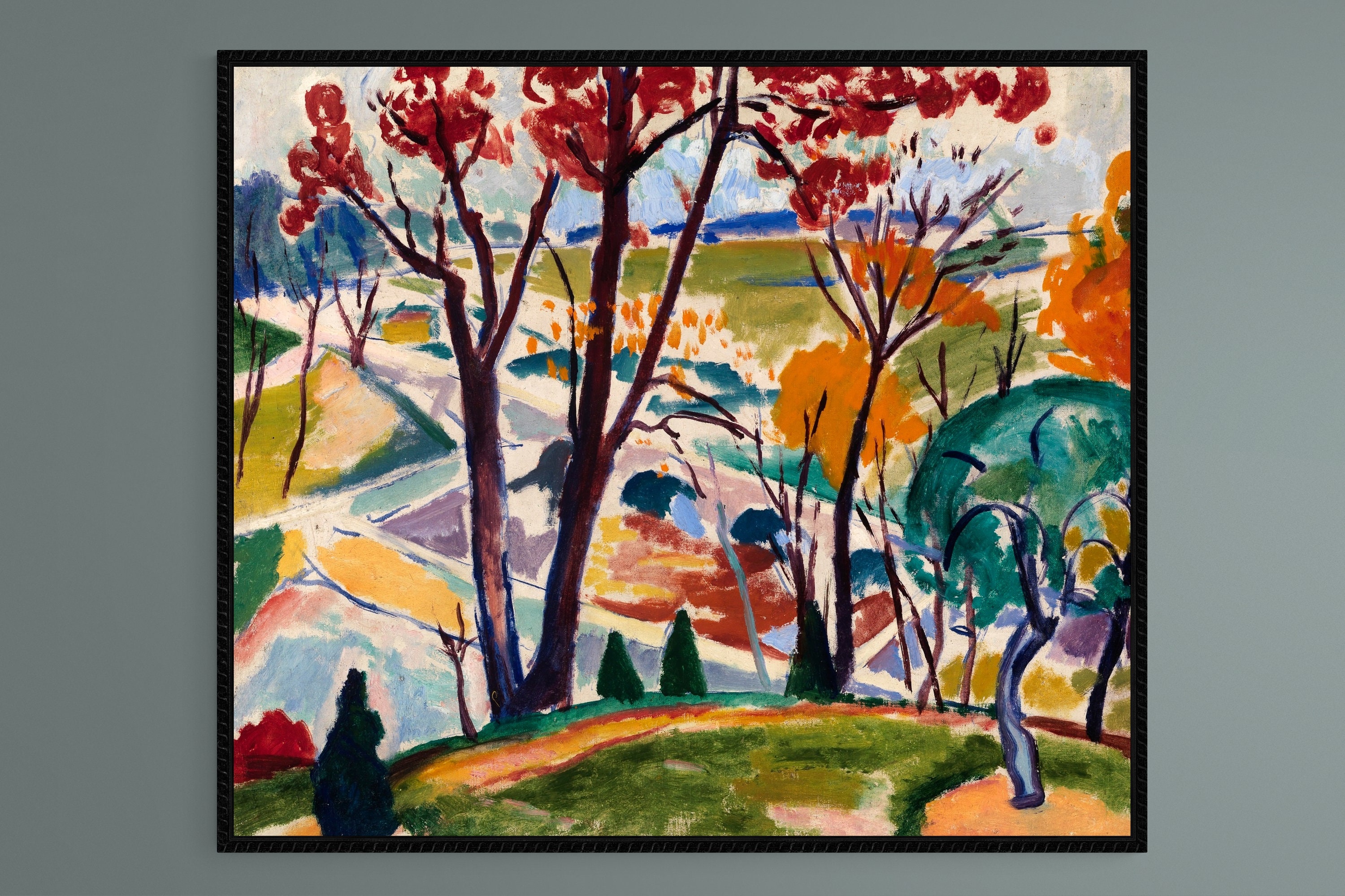 Modern Early 1900s Art Print Landscape Abstract Digital Print | Etsy