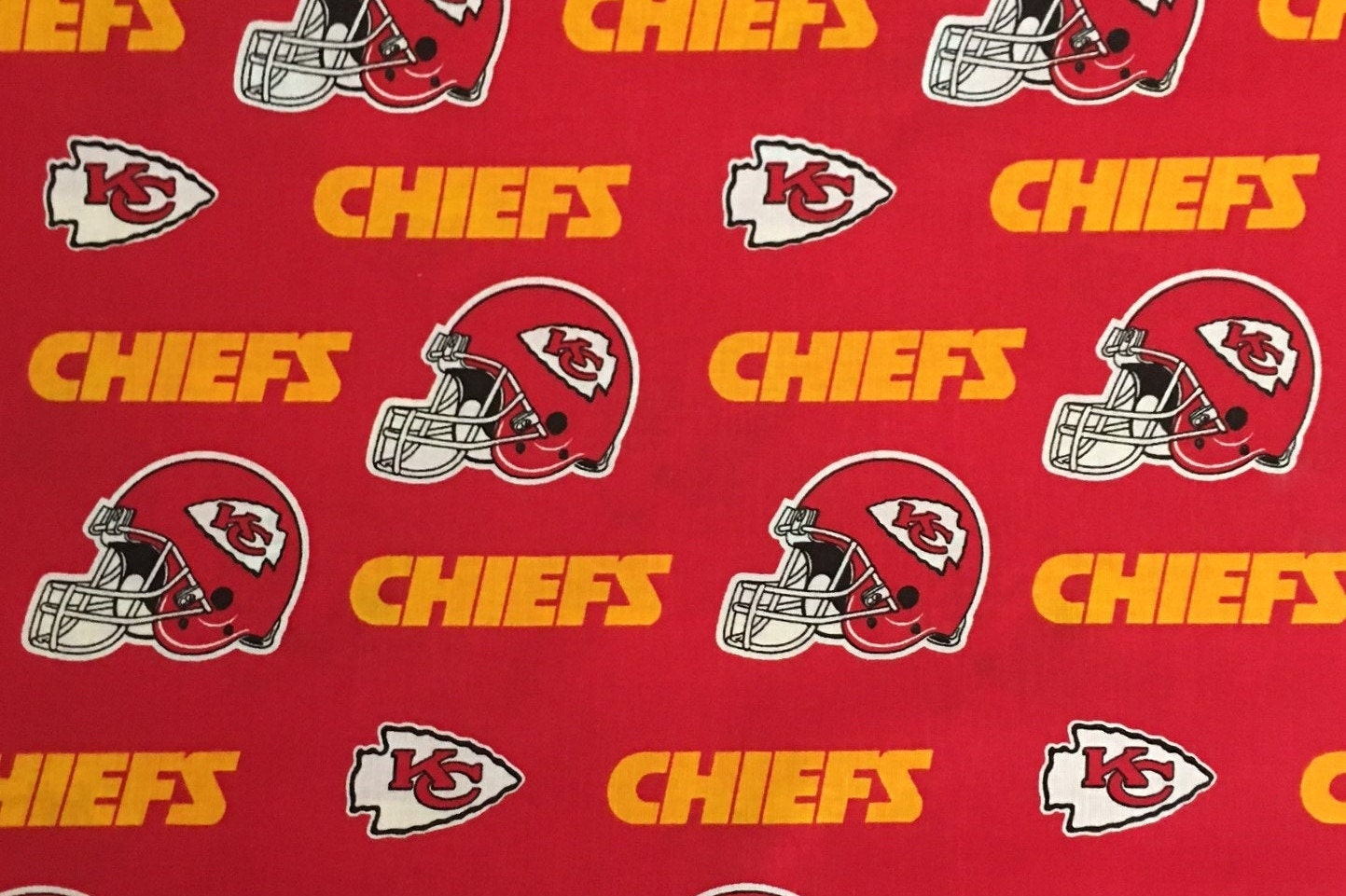Kansas City Chiefs Fabric * 100% Cotton * Quarter Yard (9"×58")* Half ...