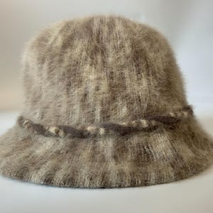 KANGOL 1960's Vintage Soft Fuzzy Angora Hat / Brown Rabbit Hair Fedora ...