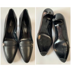 BALLY Vintage Luxury Leather Pumps Low Kitten Heel Classy Laylike ...
