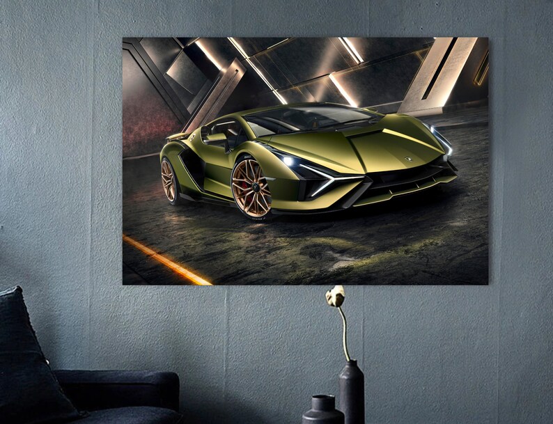 Lamborghini Wall Set of Prints Big Wall Art 72x36 Inch Trio Wall Art ...