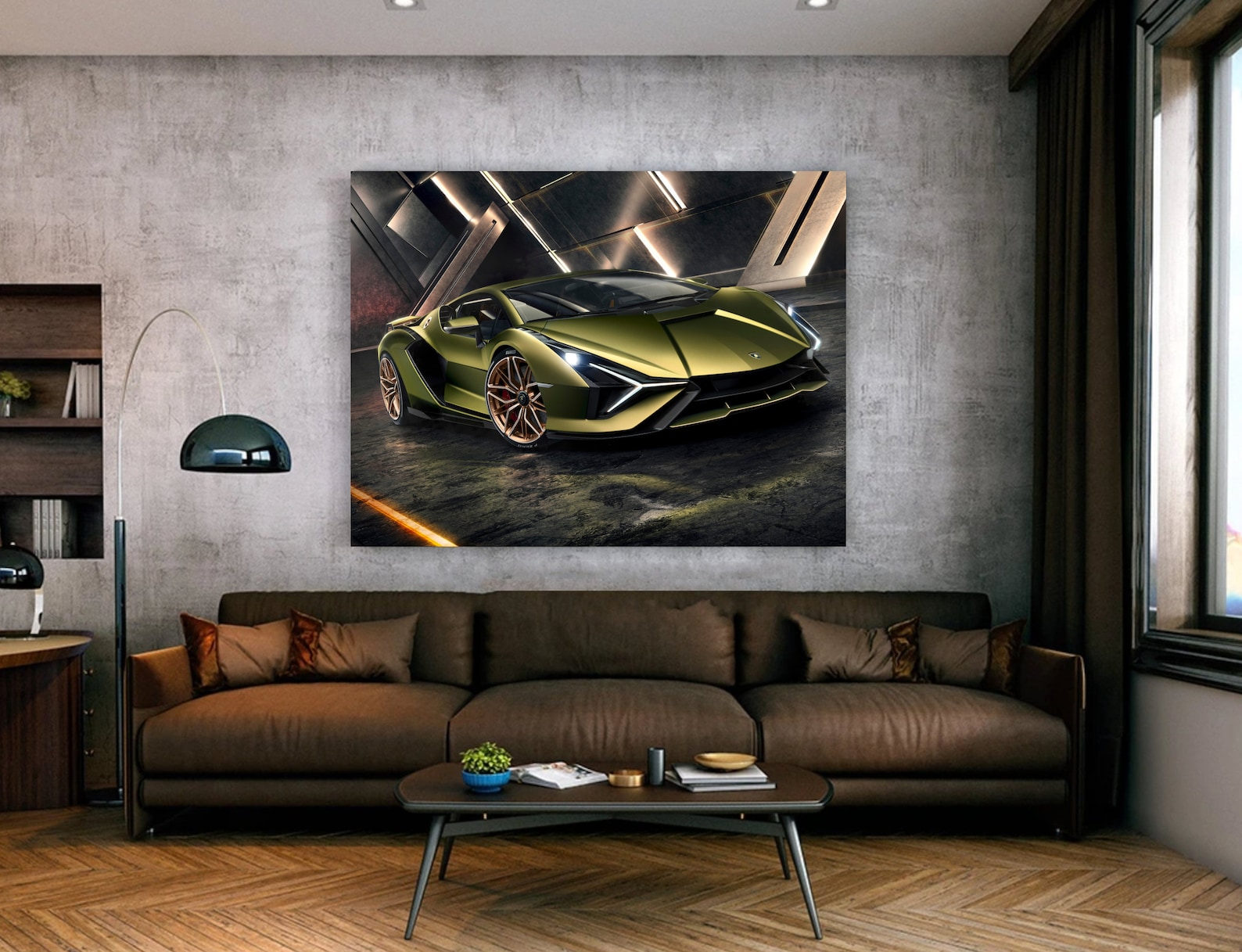 Lamborghini Wall Set of Prints Big Wall Art 72x36 Inch Trio Wall Art ...