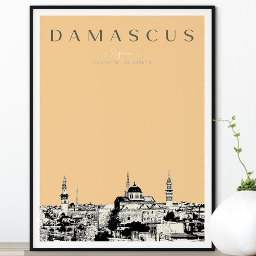 Damascus Syria Art Travel Poster Print Home Decor XR2636 | Etsy