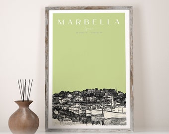 Marbella Poster Spain - Etsy