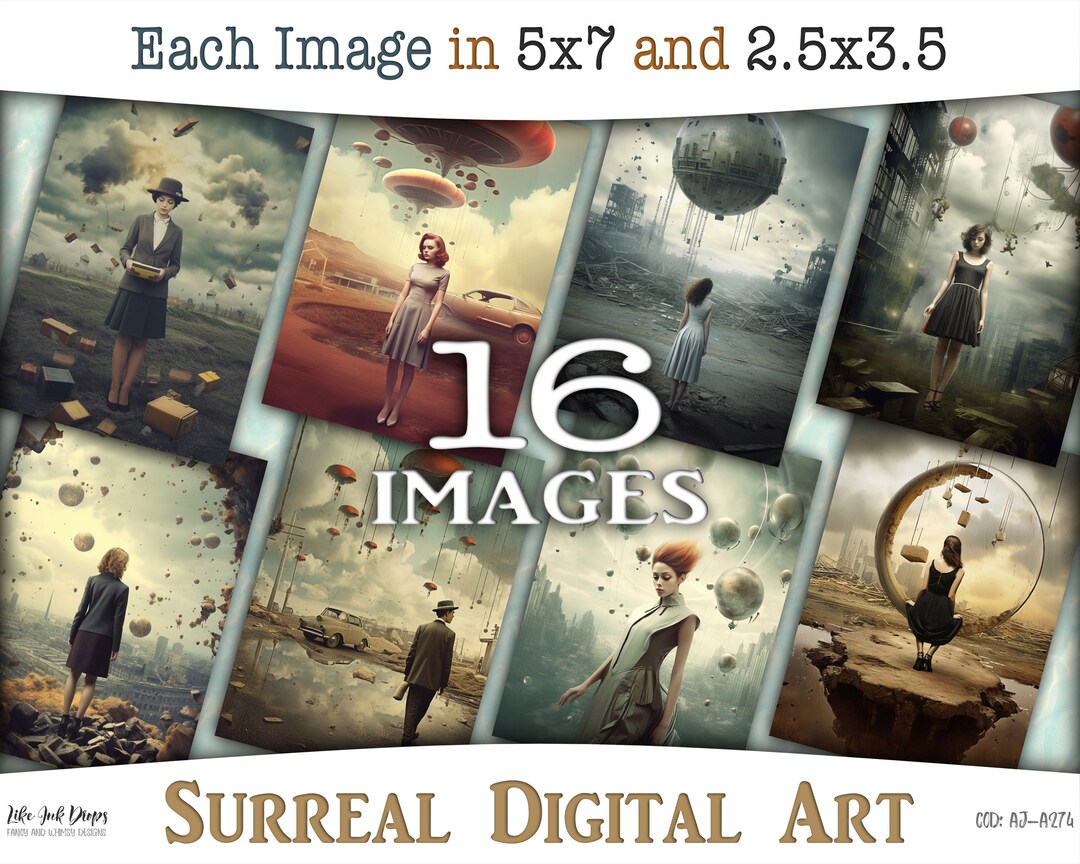 Surreal Digital Art, Dystopian Modern Collages With Ladies and ...