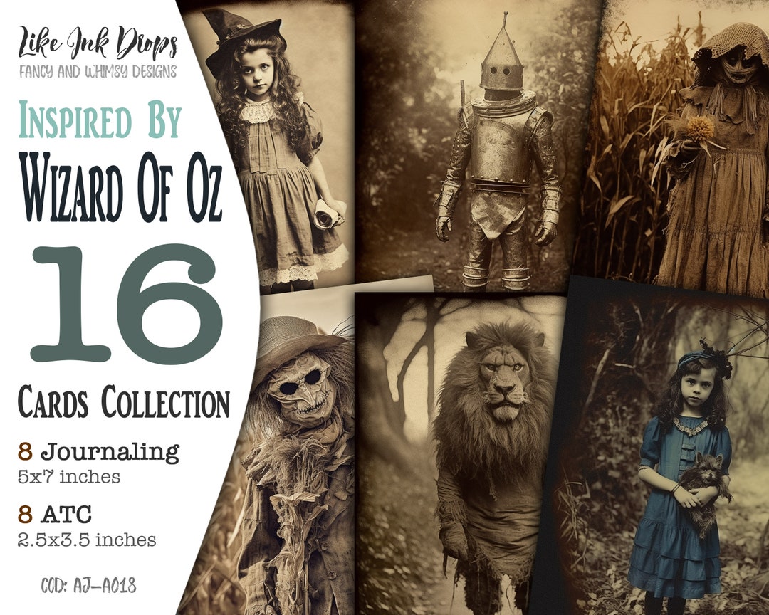 Inspired by Wizard of Oz ATC Cards and Journaling Pages: 16 Digital ...