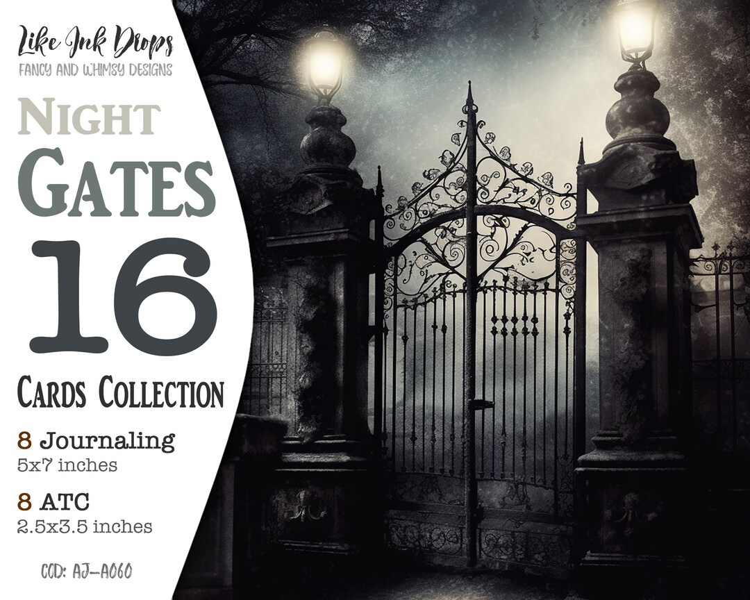 Gothic Night Gates Collection for Junk Journal: 16 Printable Victorian ...