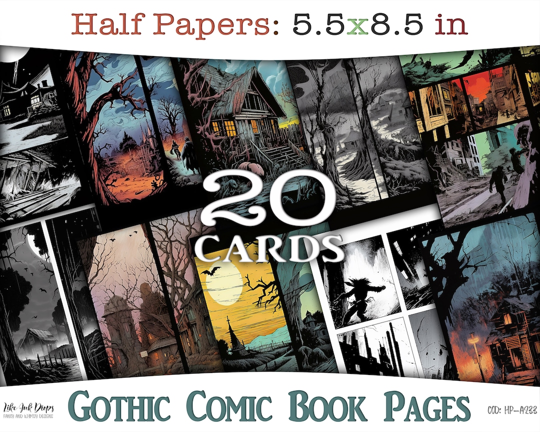 Dark Gothic Comic Book Pages: Colorful Digital Images With Eerie ...