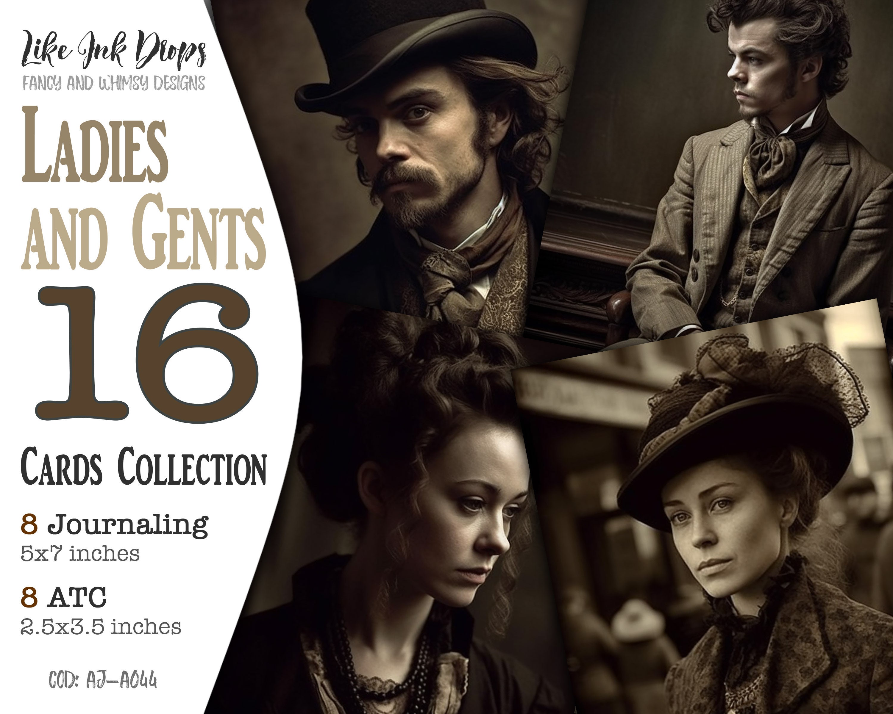 Victorian Ladies and Gents Digital Collection: Atc Cards and Journaling ...