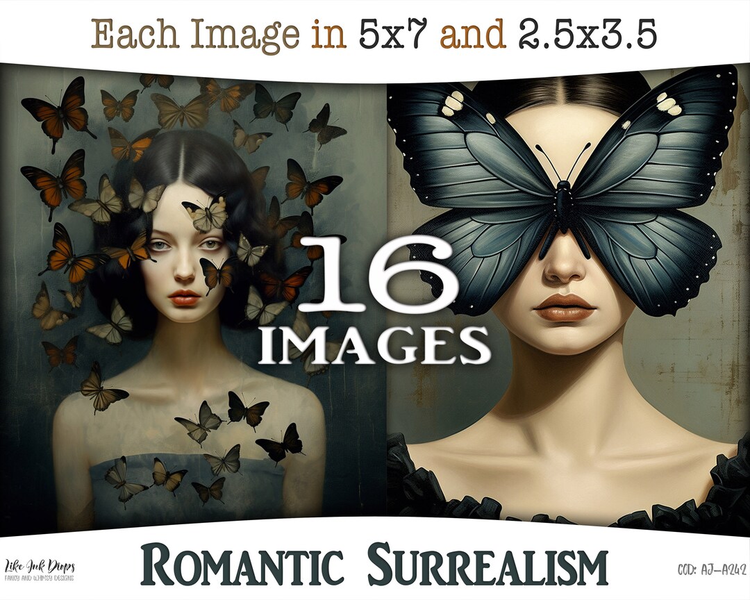 Printable Dreamy and Romantic Digital Collages With Ladies and ...