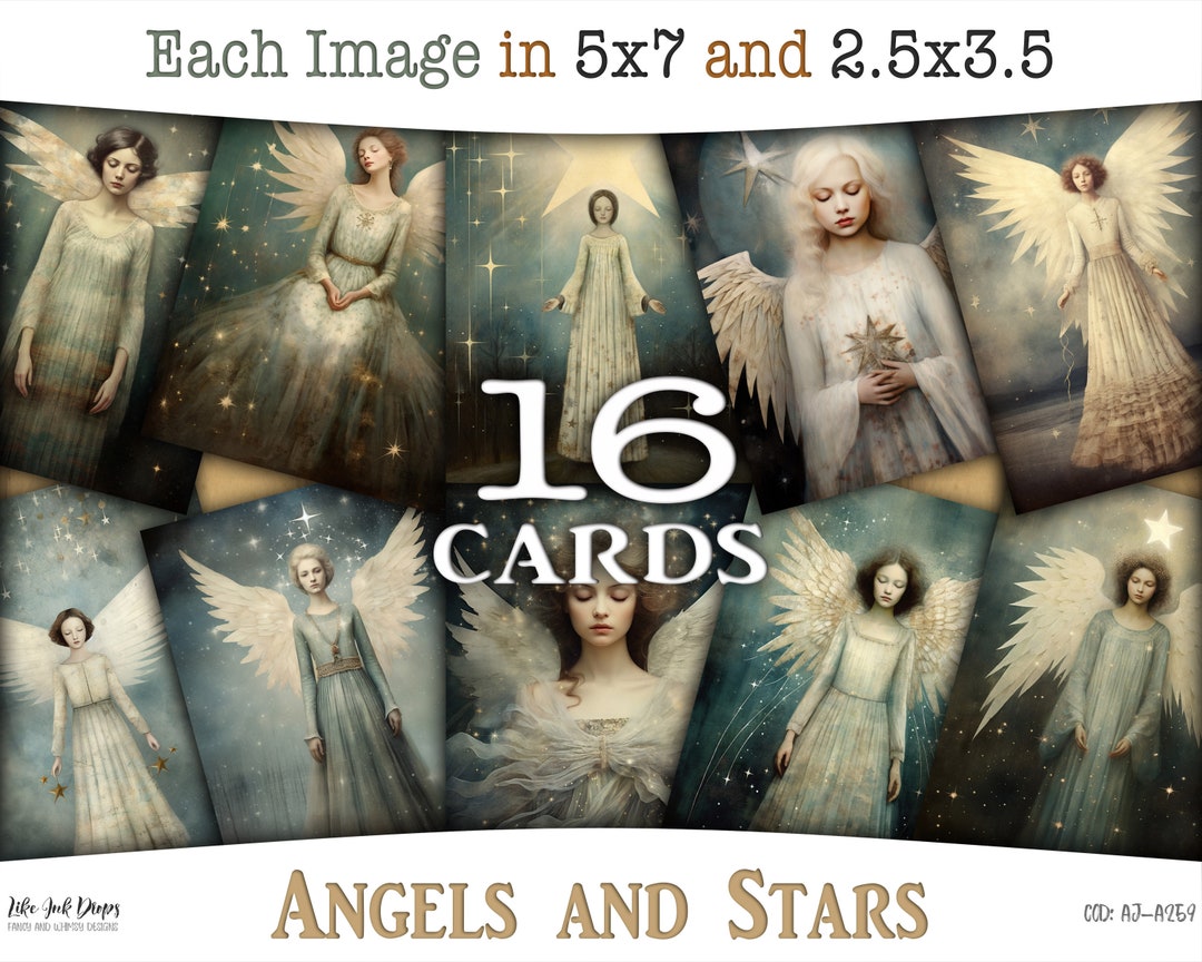 Angels Digital Prints: Printable ATC Cards and Journaling Pages With ...
