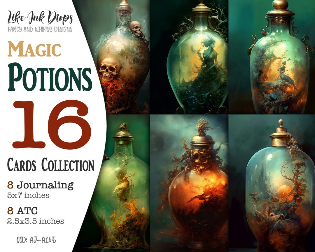 Magic Potions Printable Junk Journal Supplies: Digital Collection of ...