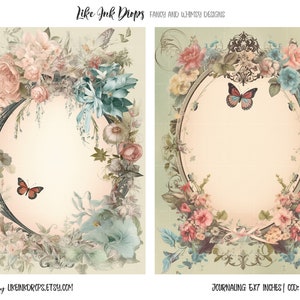 Vintage Victorian Floral Letter Papers With Butterflies: Shabby Junk ...