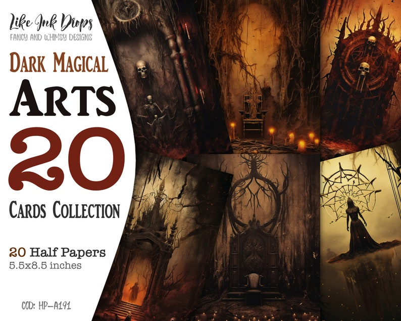 Magical Arts Digital Journaling Cards: Half Paper Horror and Gothic ...