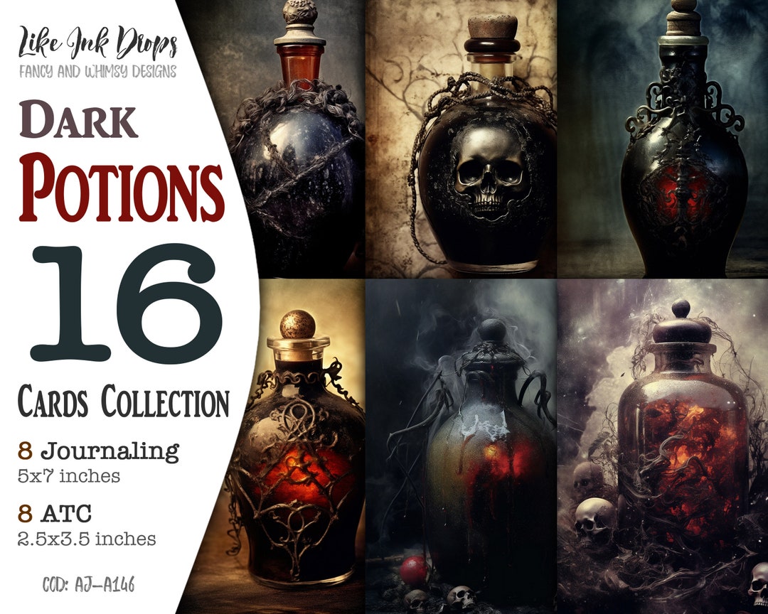 Dark Potions Printable Junk Journal Supplies: Digital Magic Collection ...