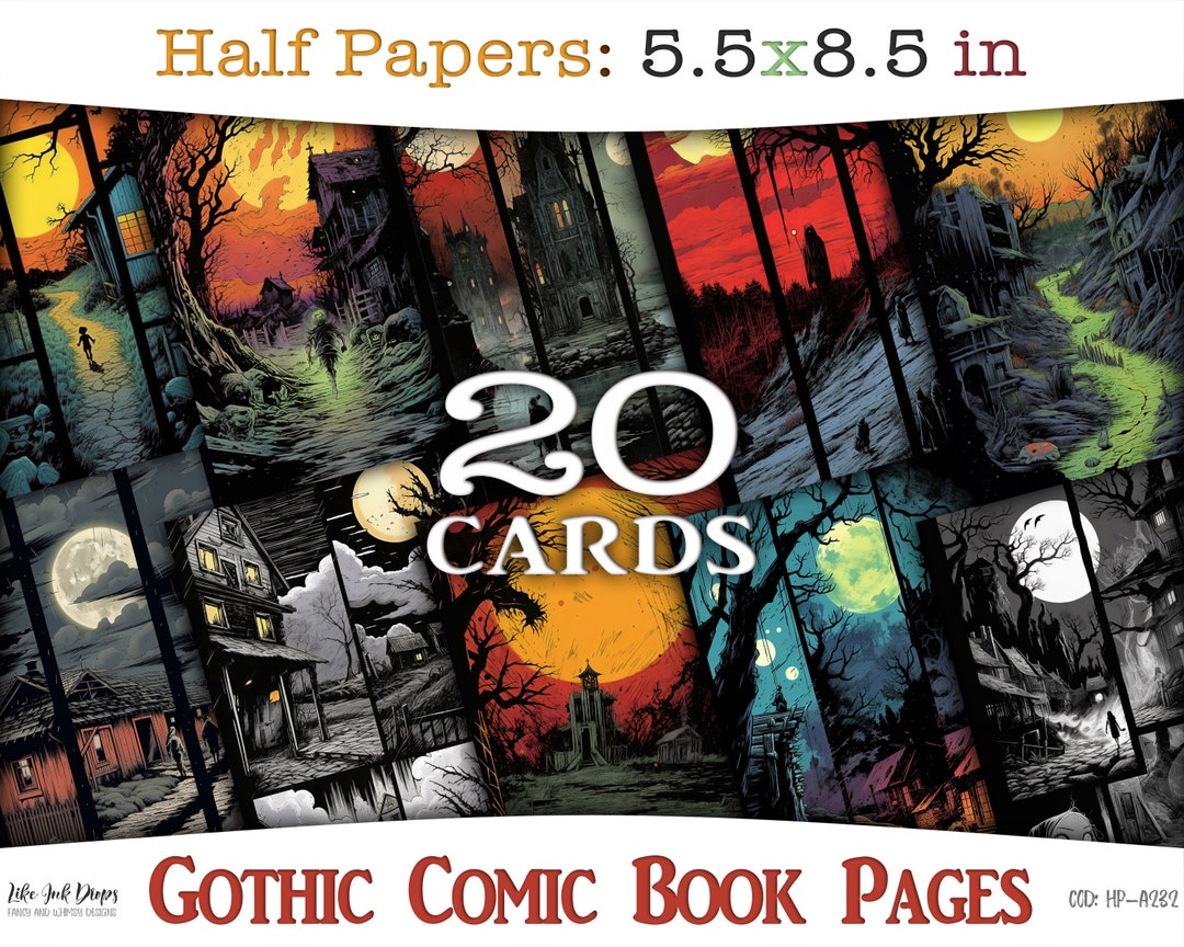 Dark Gothic Comic Book Pages: Colorful Digital Images With Eerie ...