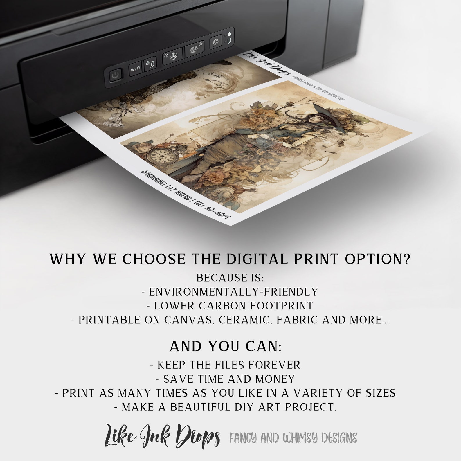 La Catrina Printable Card Making Supplies: Digital Dia De Los Muertos ...