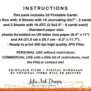 32 Printable Rabbits With Strange Hats Digital Cards Collection: 16 ...