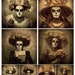 La Catrina Printable Card Making Supplies: Digital Dia De Los Muertos ...