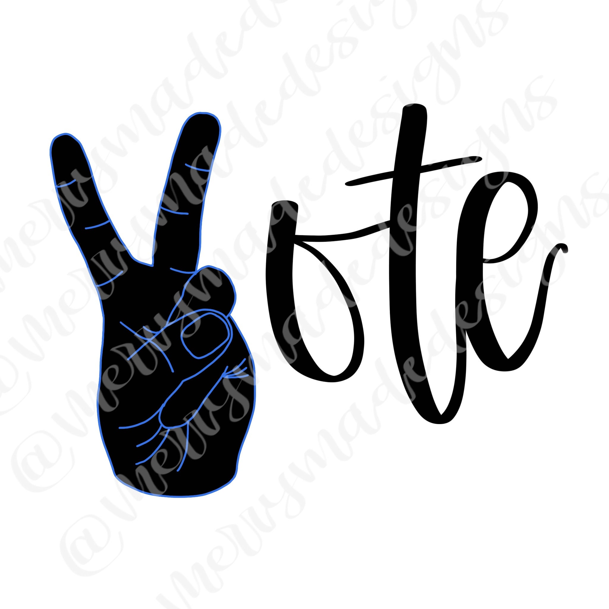 Vote Peace Sign SVG File - Etsy