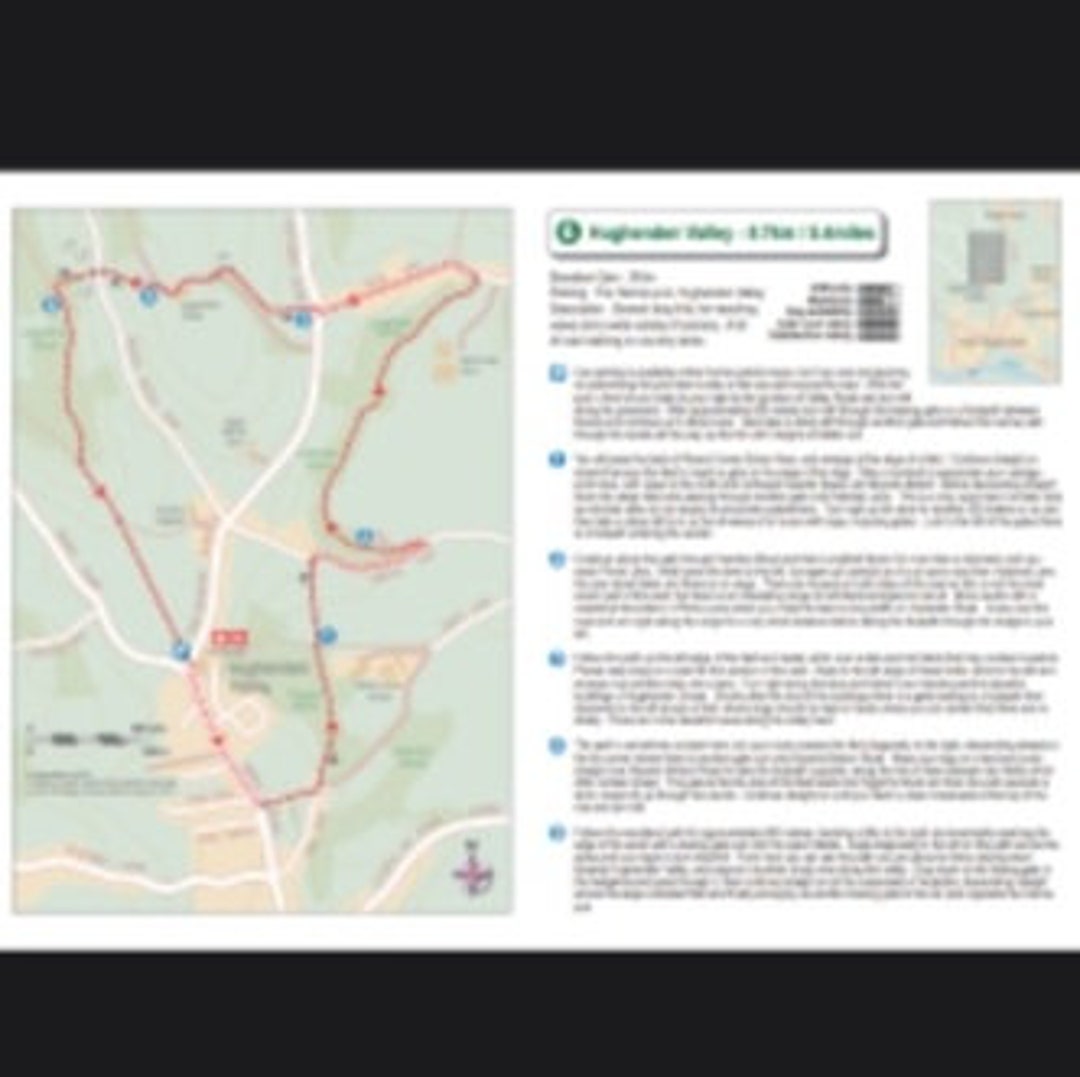 Walk Maps 6 Hughenden Valley 8.7km / 5.4miles, Difficulty 4/5 - Etsy