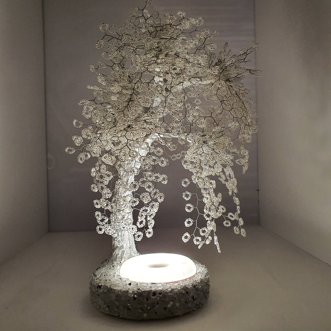 Wire Tree Sculpture Table Lamp, Bedside Lamp, Tree Lamp, Desk Lamp ...