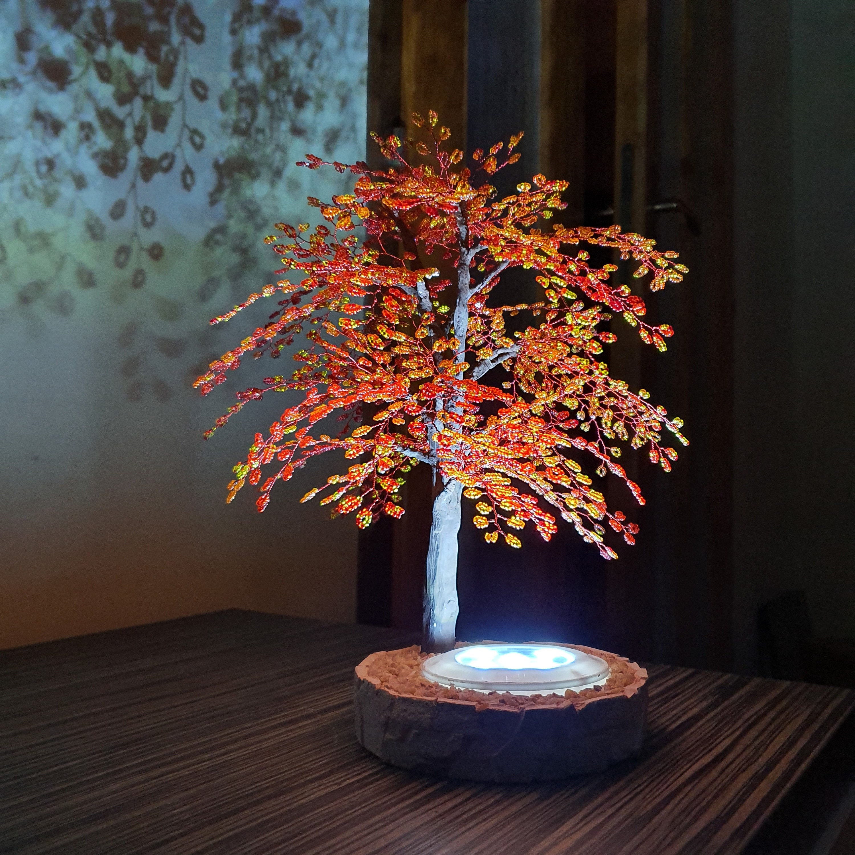 Wire Tree Sculpture, Lamp Shade, Bedside Lamp, Tree Lamp, Centerpiece ...