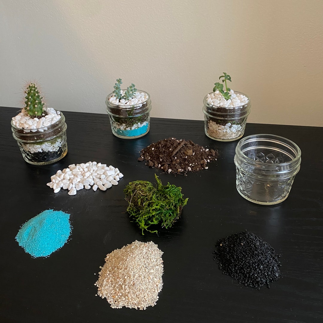 Mason Jar Terrarium Kit - DIY - Plant NOT Included - Etsy