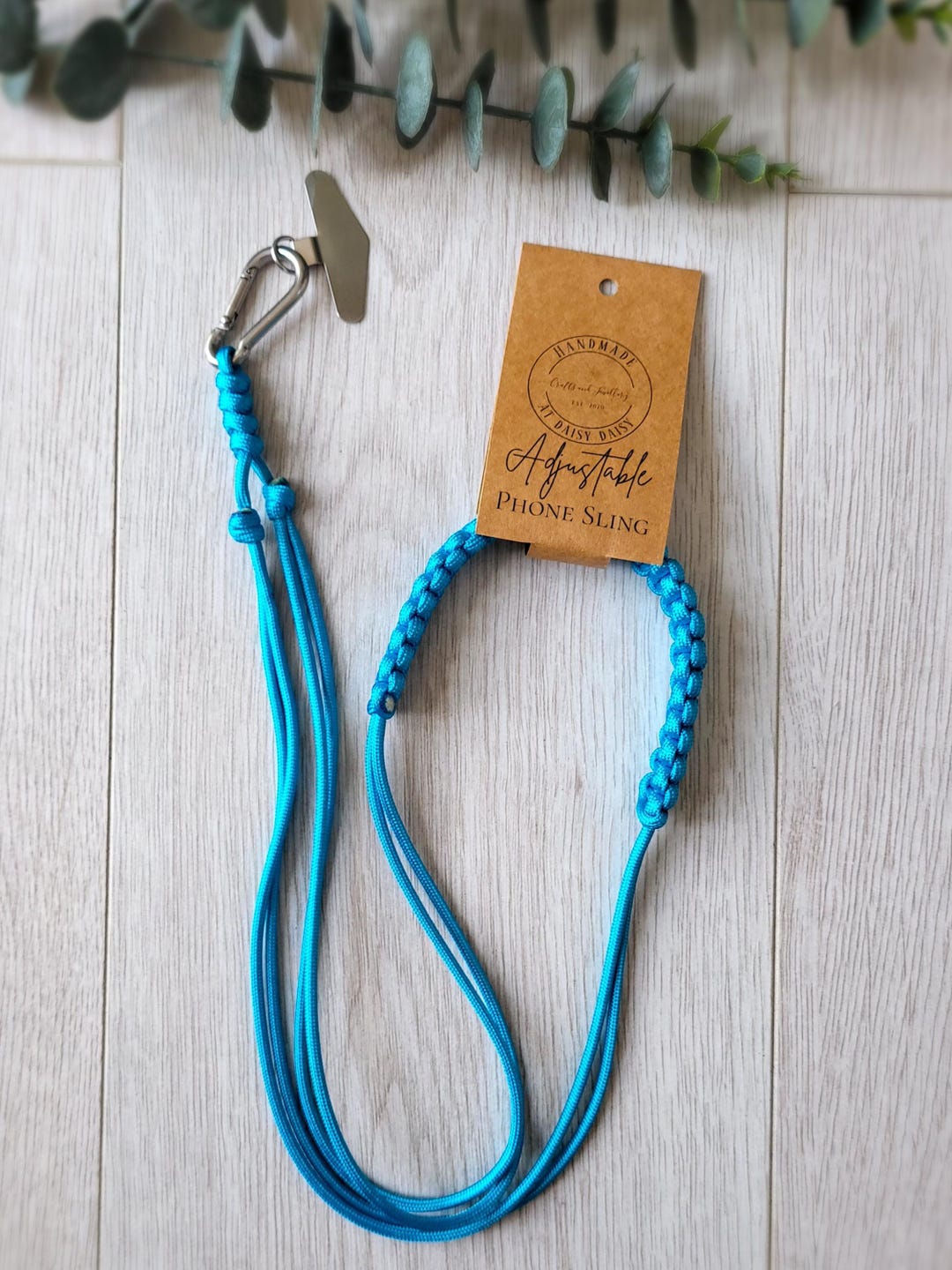 Paracord Phone Sling Adjustable Lanyard Tether Hands Free Phone Holder ...