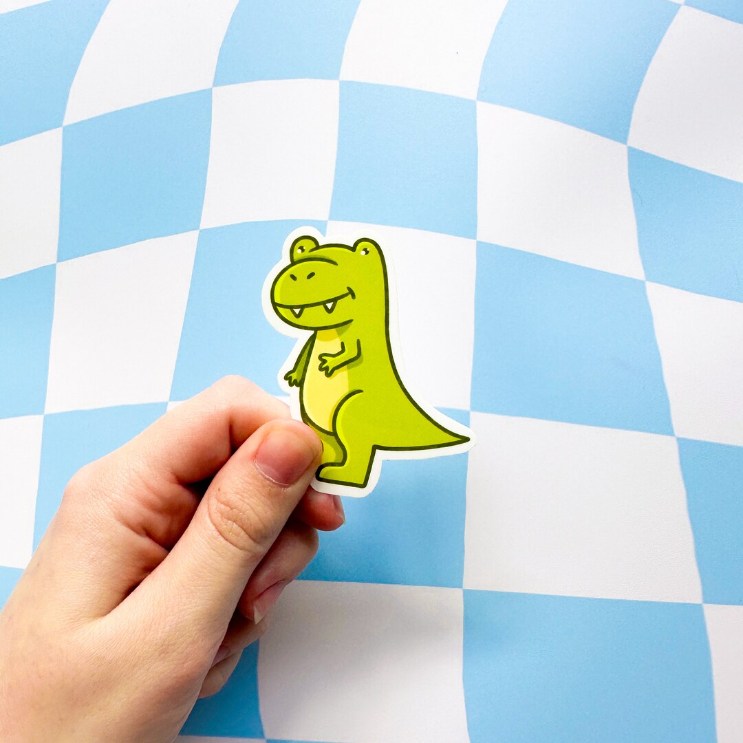 Cute T-rex Sticker, Dinosaur Sticker, Cute Sticker, Waterproof Sticker ...