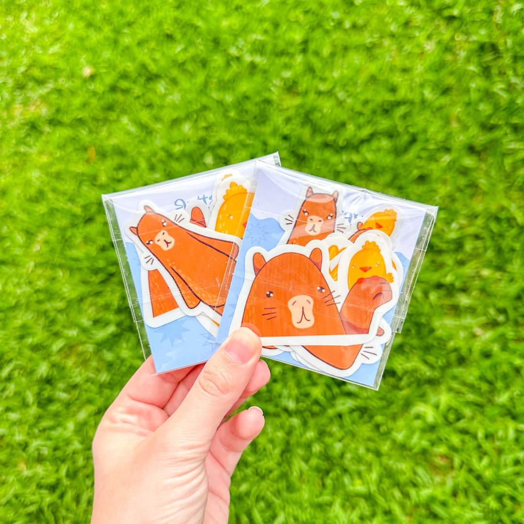 Capybara Sticker Set, Sticker, Capybara, Capybara Sticker, Waterproof ...