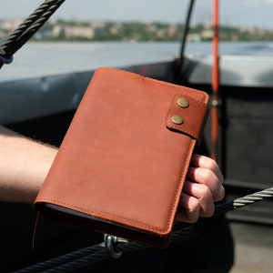 Leather Notebook Cover Vintage leather journal cover A5 | Etsy