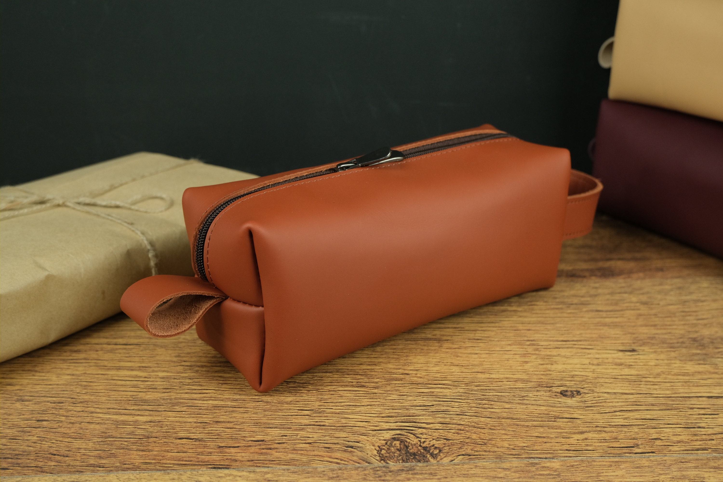 Leather Dopp Kit Personalized Groomsmen Gift Mens Dopp Kit | Etsy