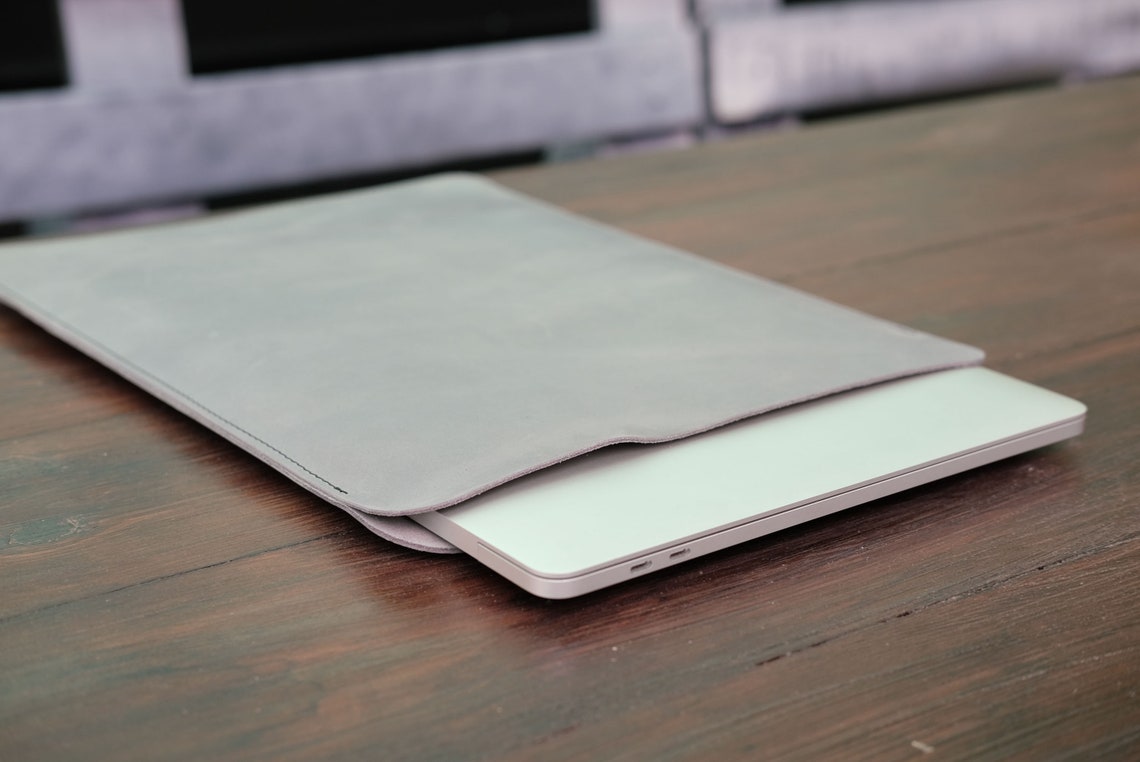 Leather laptop sleeve for MacBook pro 13 Personalized leather | Etsy