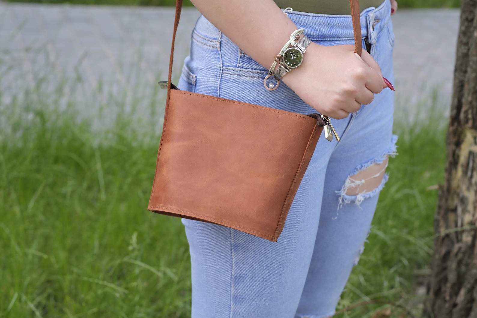 Personalized Leather Purse, Leather Crossbody Bag, Leather Bag ...