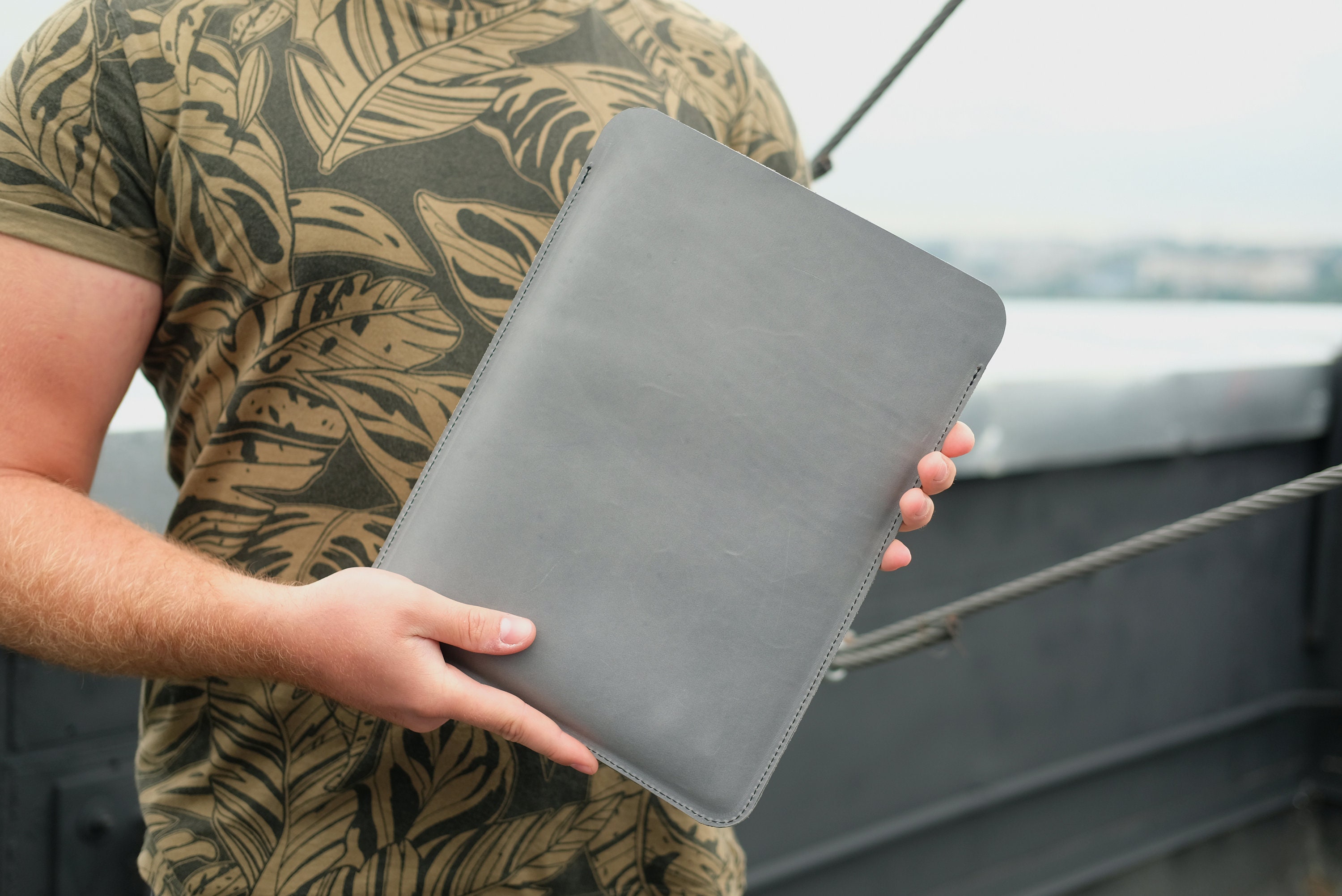 Leather laptop sleeve for MacBook pro 13 Personalized leather | Etsy