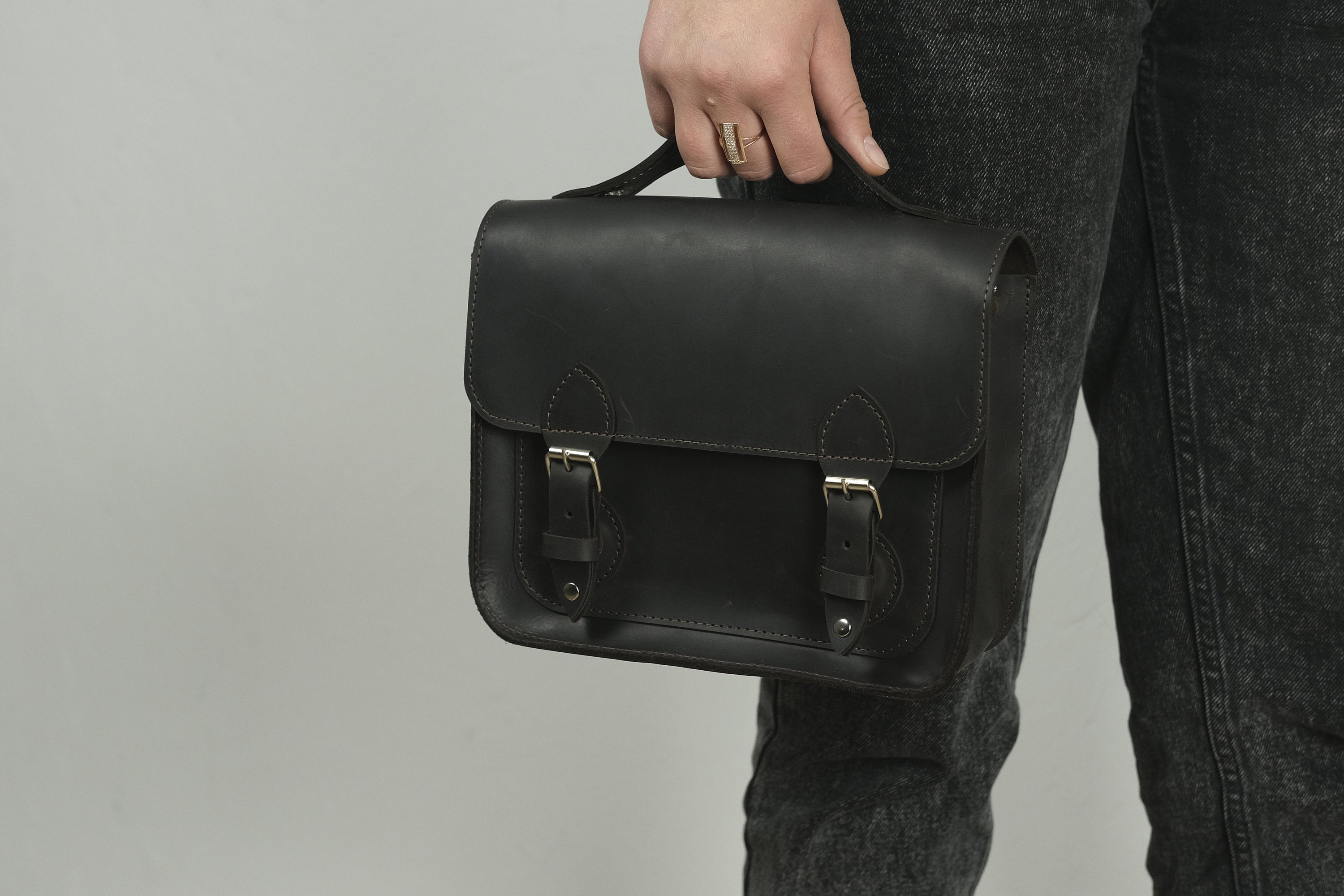 Personalized Leather Satchel Bag Monogram Leather Shoulder | Etsy