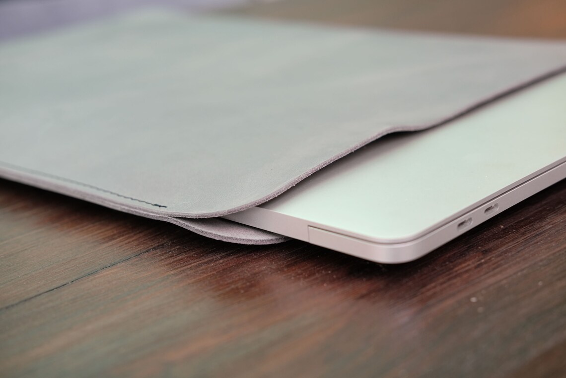 Leather laptop sleeve for MacBook pro 13 Personalized leather | Etsy