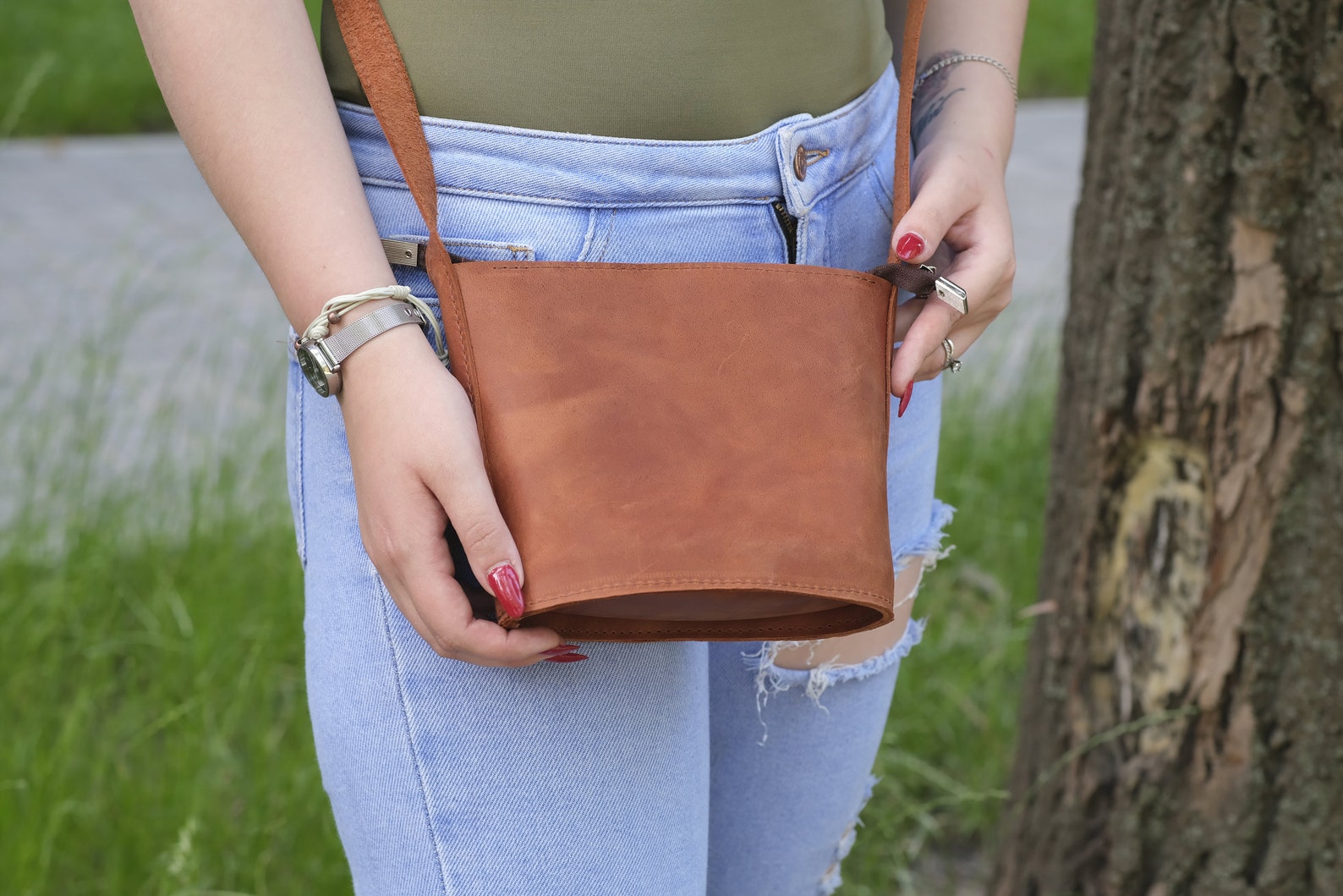 Personalized Leather Purse, Leather Crossbody Bag, Leather Bag ...