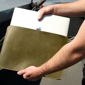 Personalized Leather Sleeve for MacBook MacBook 2020 Sleeve | Etsy