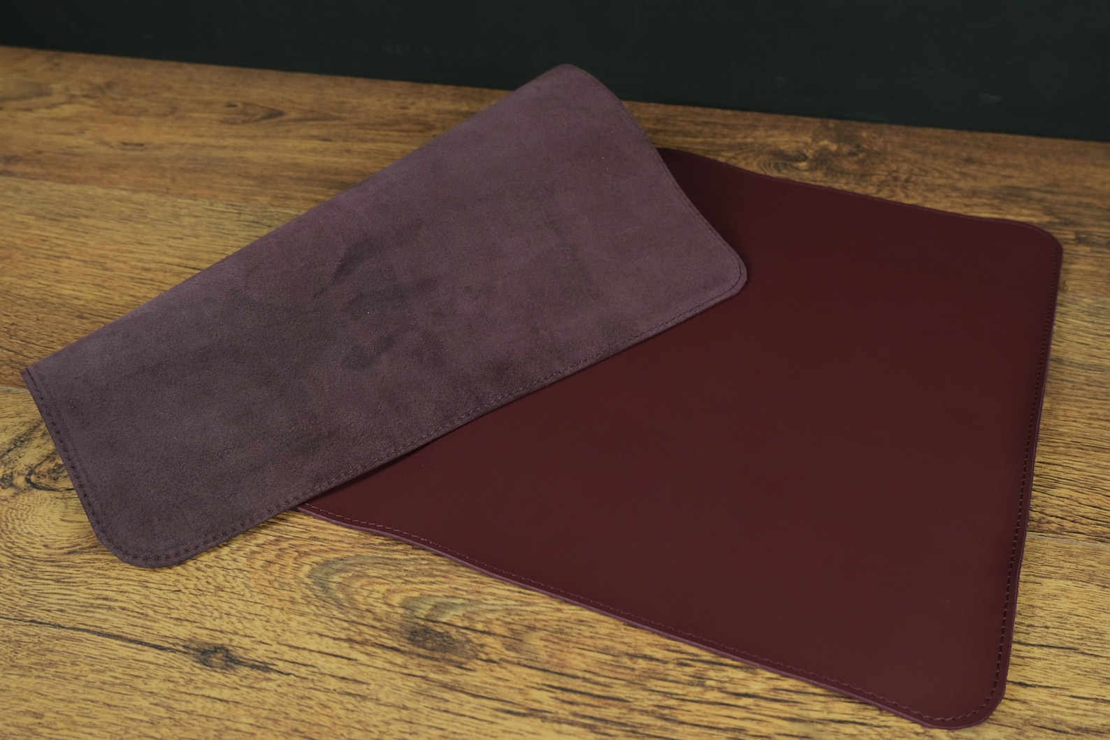 Personalized Large Leather Desk Pad 24 Inch Wide / Handmade Leather ...