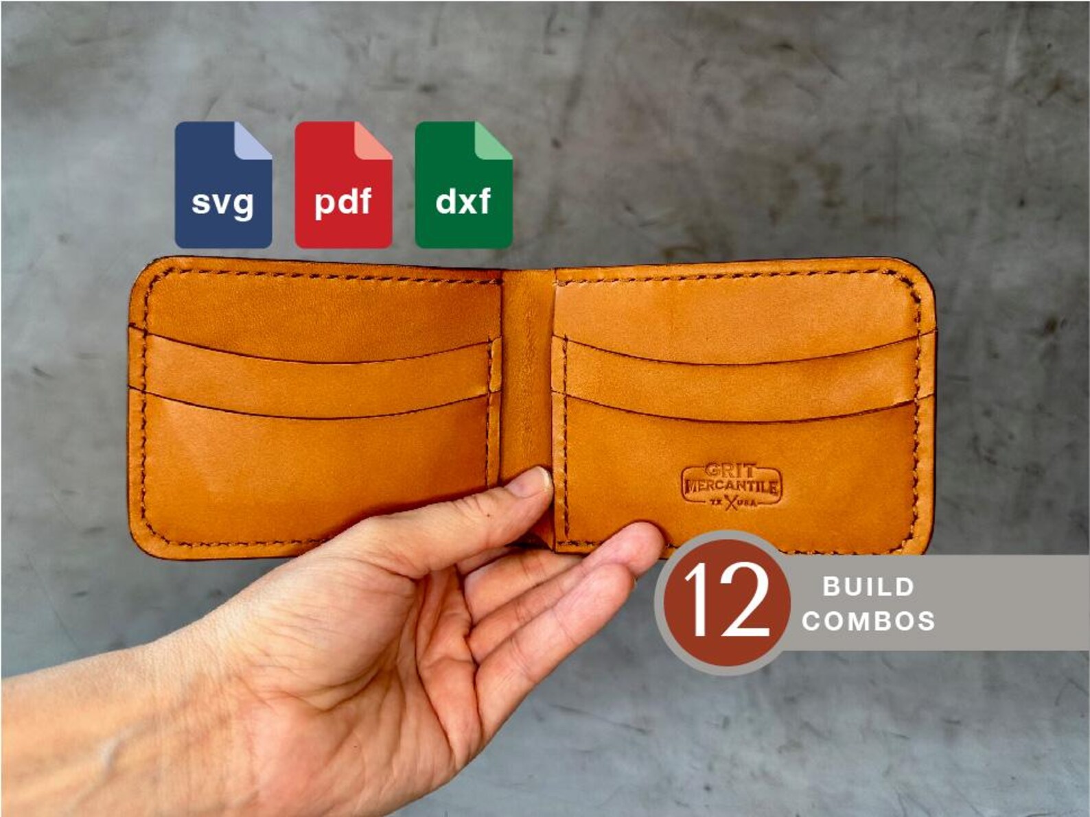 Wallet Bundle SVG PDF DXF Template: Bifold, Billfold, Card, Passport ...