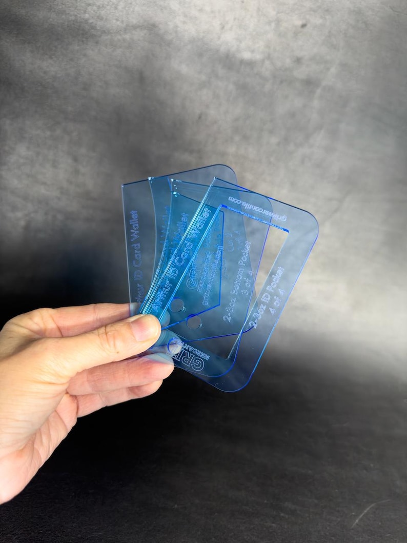 Front Pocket Wallet Acrylic Template | Arthur - Etsy