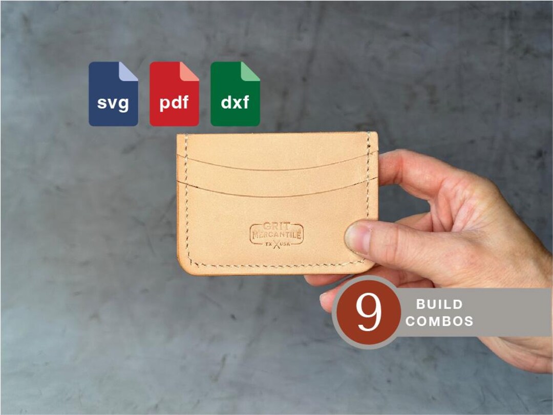 Front Pocket Wallet Digital Pattern SVG PDF DXF | Arthur - Etsy
