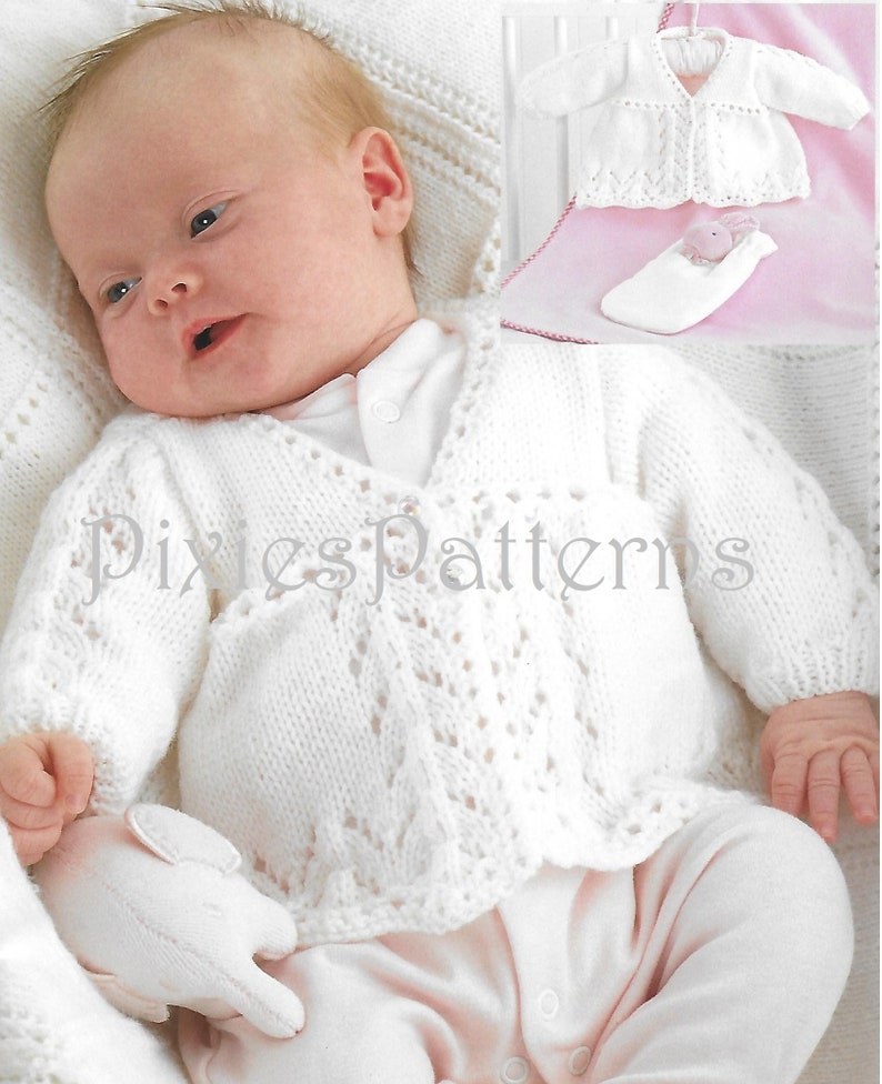 Baby's Dainty Wavy Edge Matinee Jacket includes Premature - Etsy