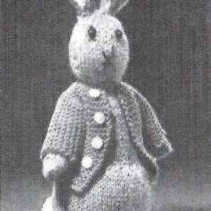 Peter Rabbit Vintage Soft Toy Knitting Pattern PDF Instant Digital ...